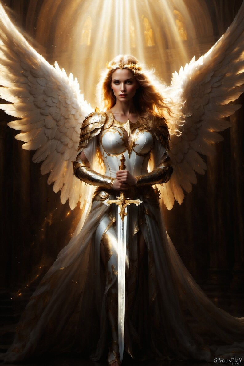 Holy Light Angel Art: Fantasy Digital Poster (digital Download) - Etsy