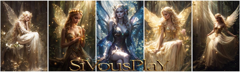 Fairy Collection 1, Instant Download, Printable Art, Fantasy Art ...