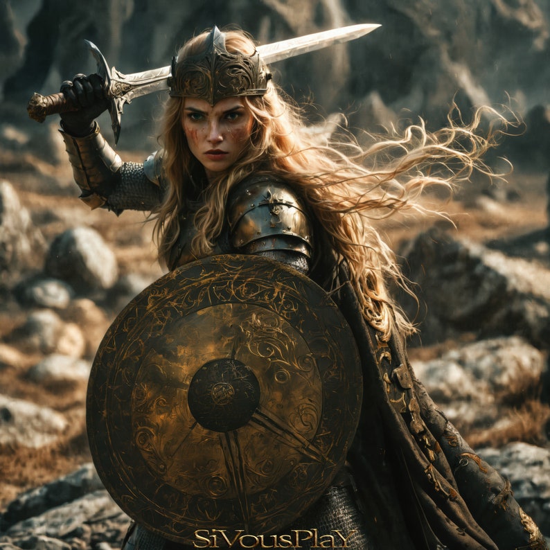 Warrior Queen & Shield Maiden Collection 1, Instant Download, Printable ...