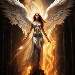 Holy Light Angel Art Print: Fantasy Religious Decor (digital Download ...