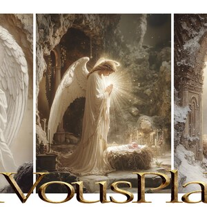 Oh Holy Night Angel Art Print: Religious Fantasy Wall Art (digital ...