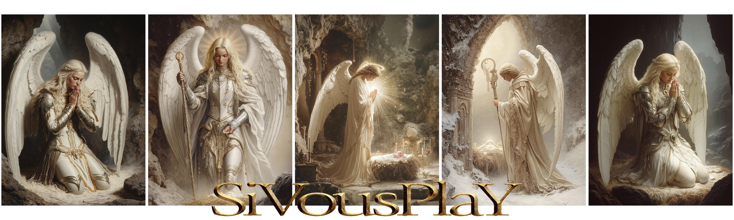 Oh Holy Night Angel Art Print: Religious Fantasy Wall Art (digital ...