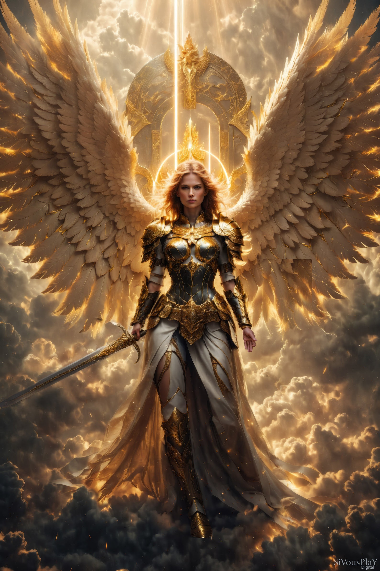 Holy Light Angel Art: Fantasy Digital Poster (digital Download) - Etsy