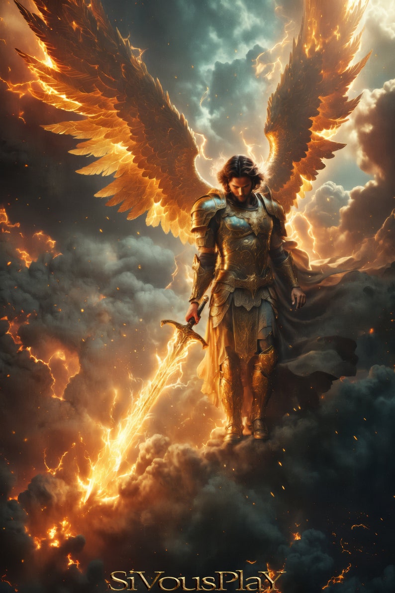 Archangel Holy Avenger Art Print: Fantasy Legend Digital Download - Etsy