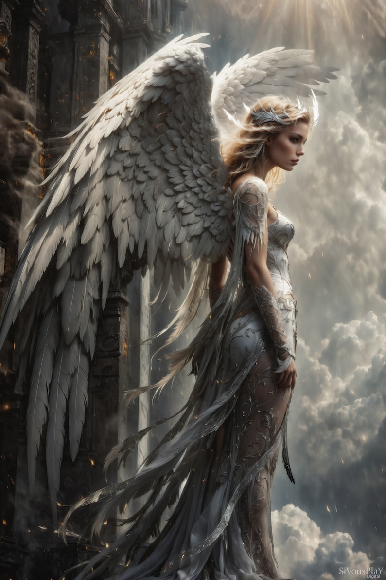 Elegant Angel Art Print: Fantasy Digital Poster (digital Download) - Etsy