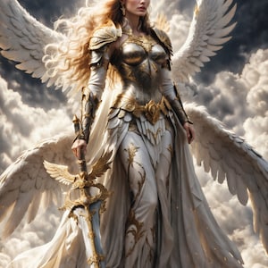 Female Archangel Art Print: Fantasy Digital Poster (digital Download ...