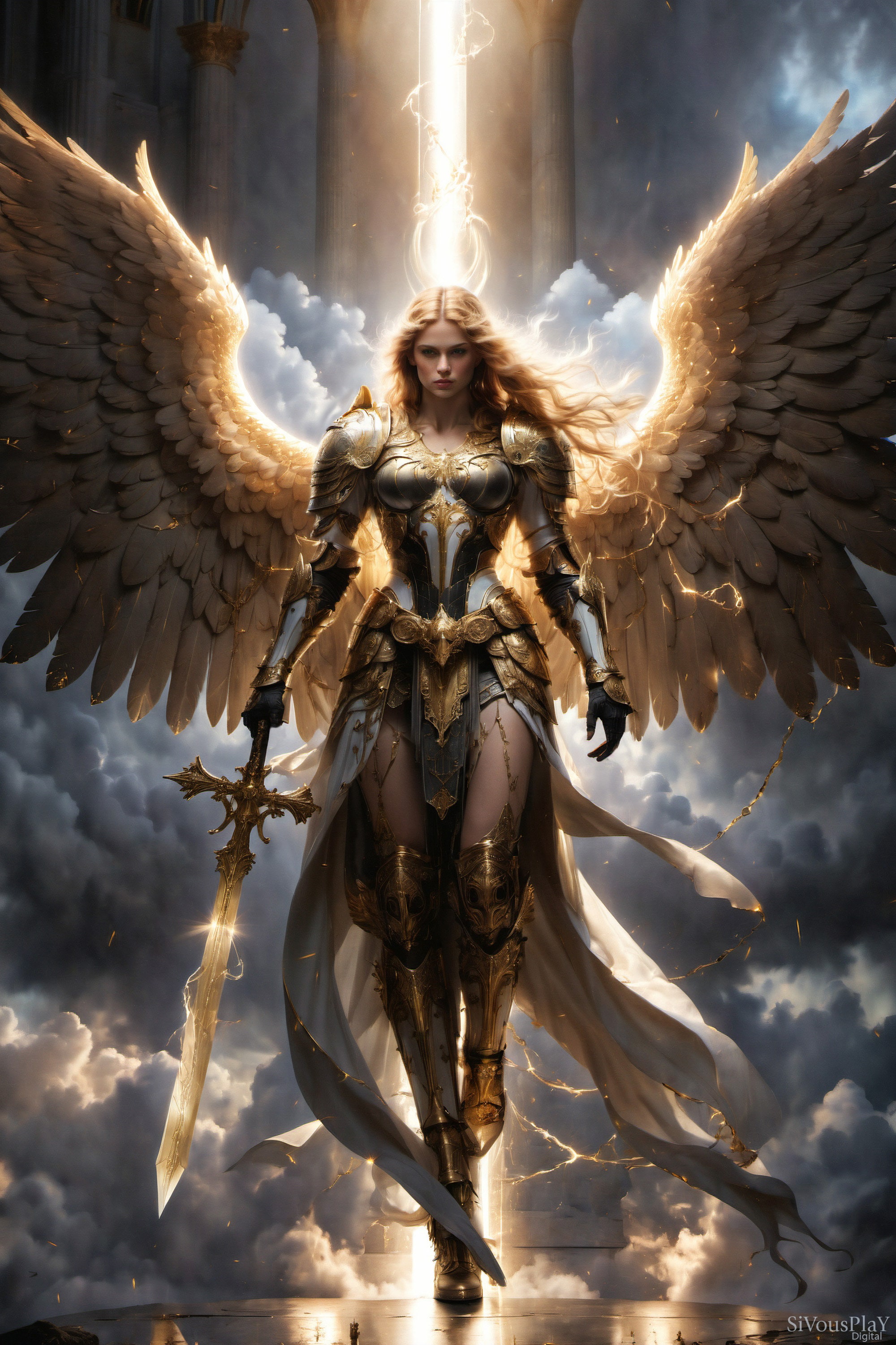 Battle Angels Collection 4, Instant Download, Printable Art, Fantasyart ...