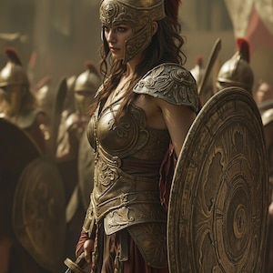 Female Gladiator Art Print: Roman Fantasy Digital Poster - Etsy