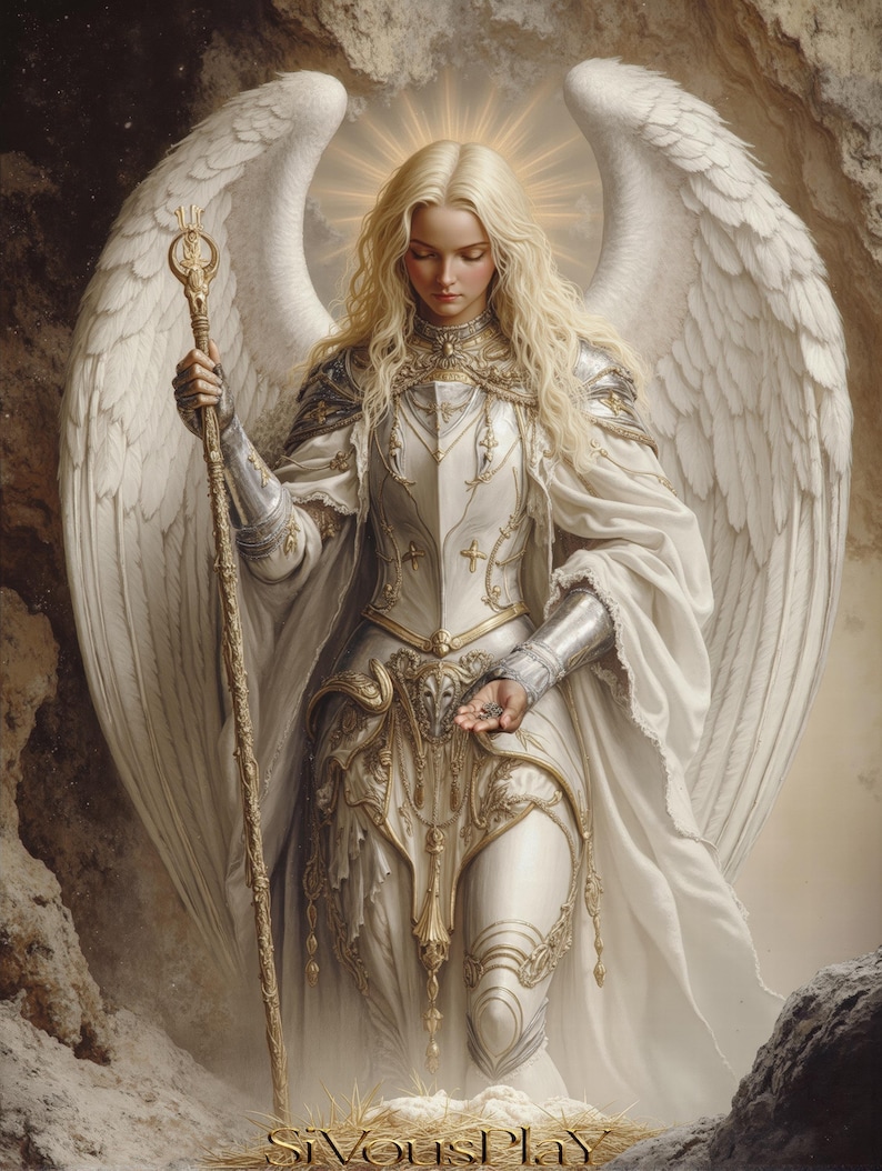Oh Holy Night Angel Art Print: Religious Fantasy Wall Art (digital ...