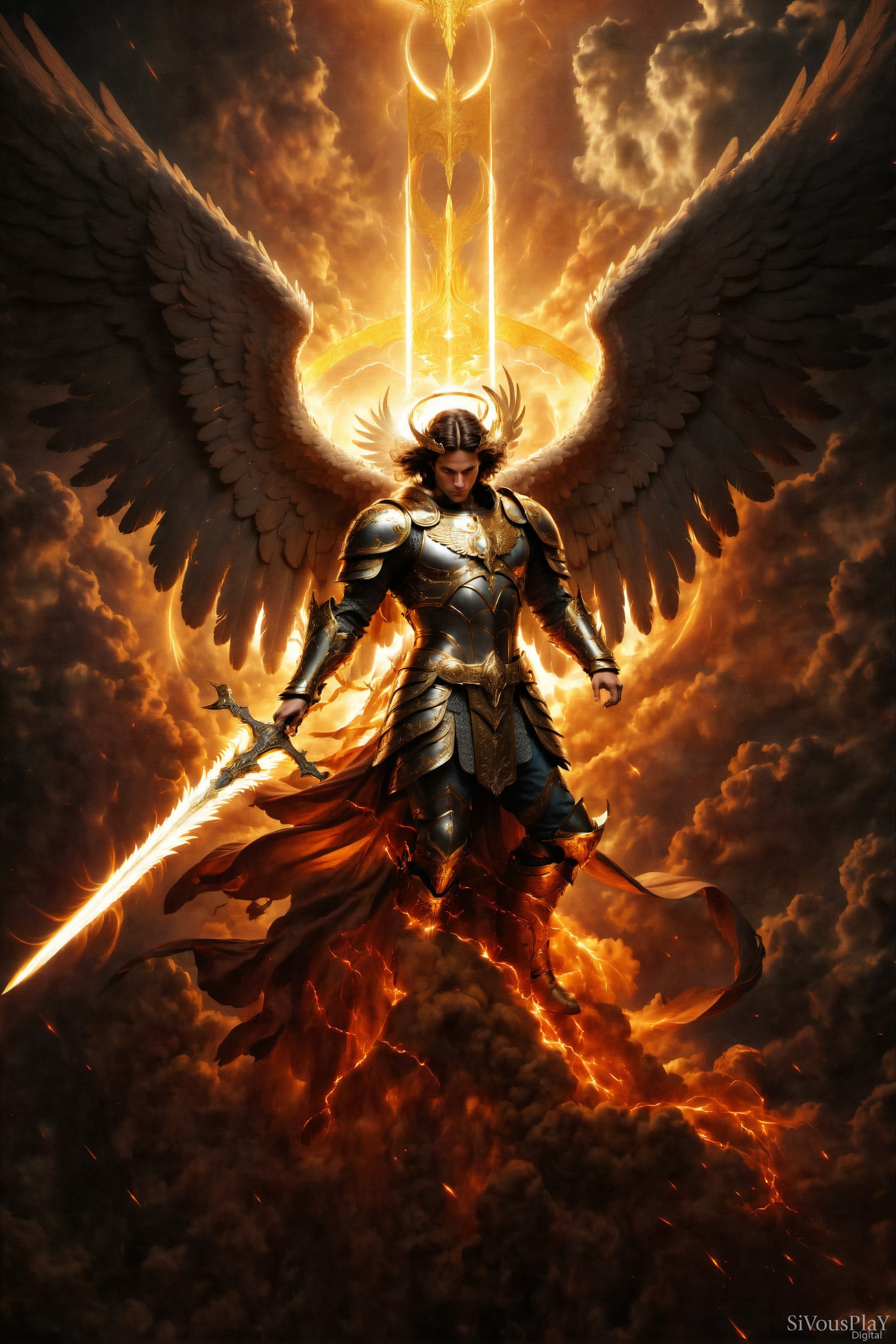 Archangels Fantasy Art Print: Holy Light Digital Poster (digital Download) - Etsy