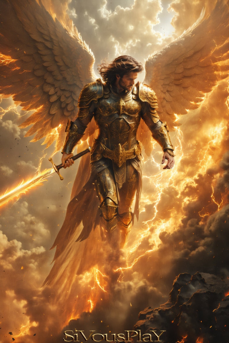 Archangel Holy Avenger Art Print: Fantasy Legend Digital Download - Etsy