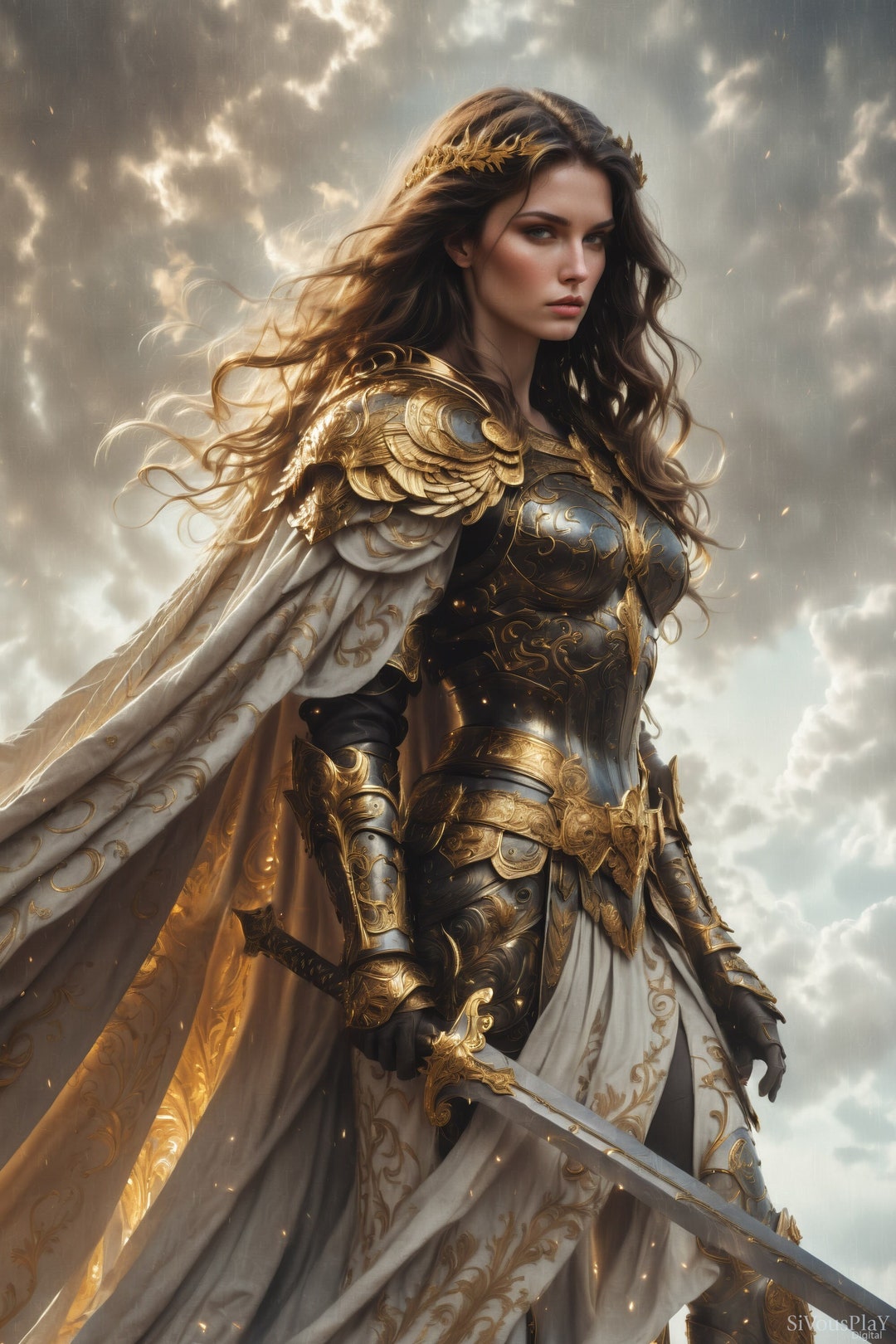 Paladin of Light Art Print: Fantasy Warrior Digital Download - Etsy