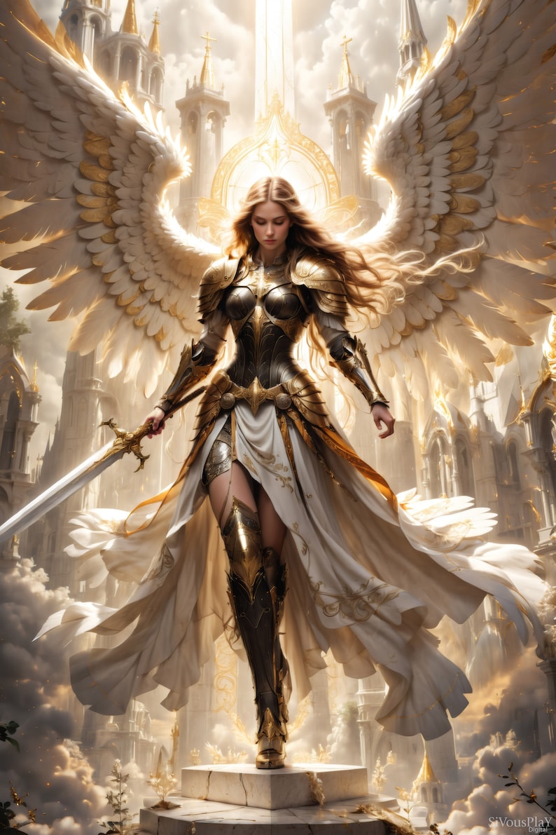 Holy Light Angels Collection #4, Instant Download, Printable Art ...