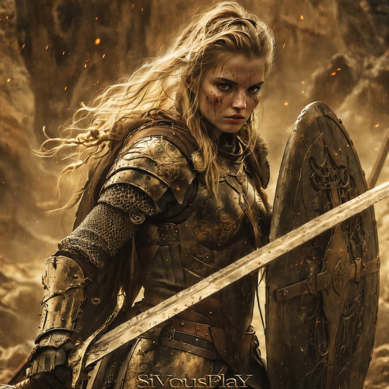 Warrior Queen & Shield Maiden Collection 1, Instant Download, Printable ...