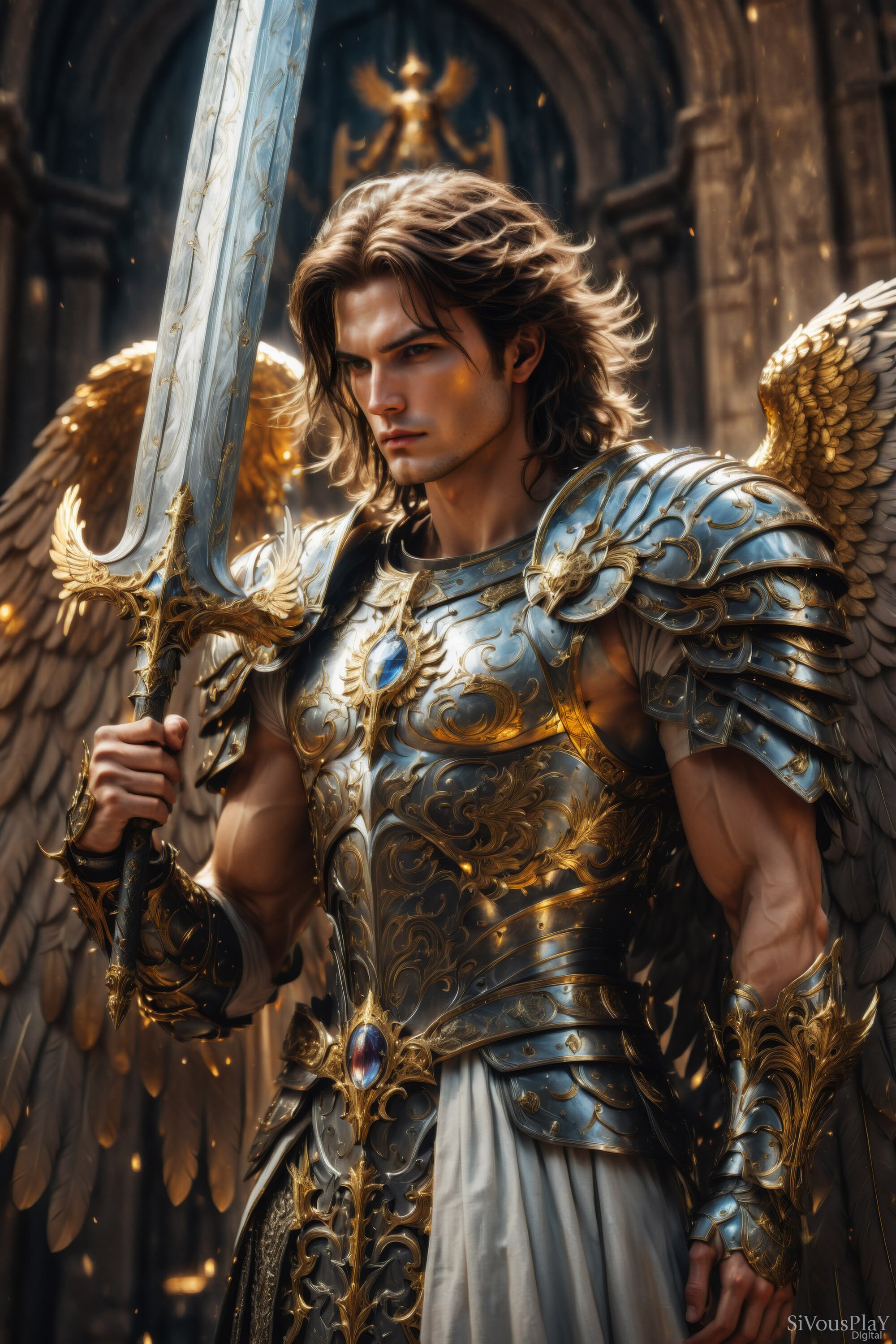 Archangels Fantasy Art Print: Holy Light Legend (digital Download) - Etsy