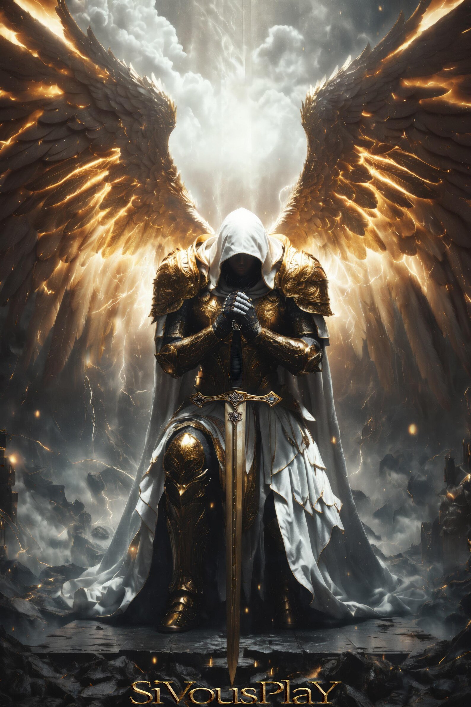 Winged Protector Art Print: Fantasy Legend Digital Download - Etsy
