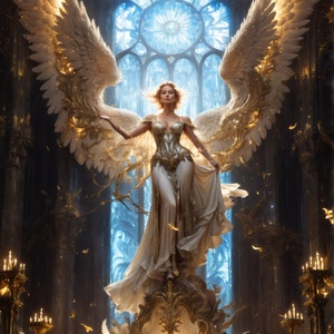 Baroque Angel Digital Art Print: Fantasy Religious Poster (digital ...