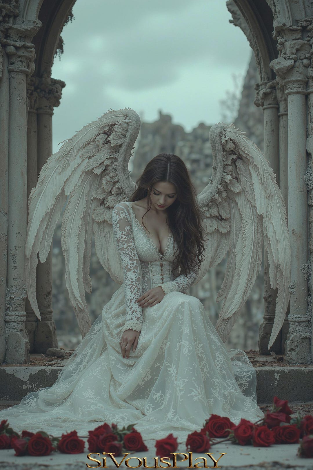 Red Roses - Angels of Mercy Collection #4, Instant Download, Printable ...