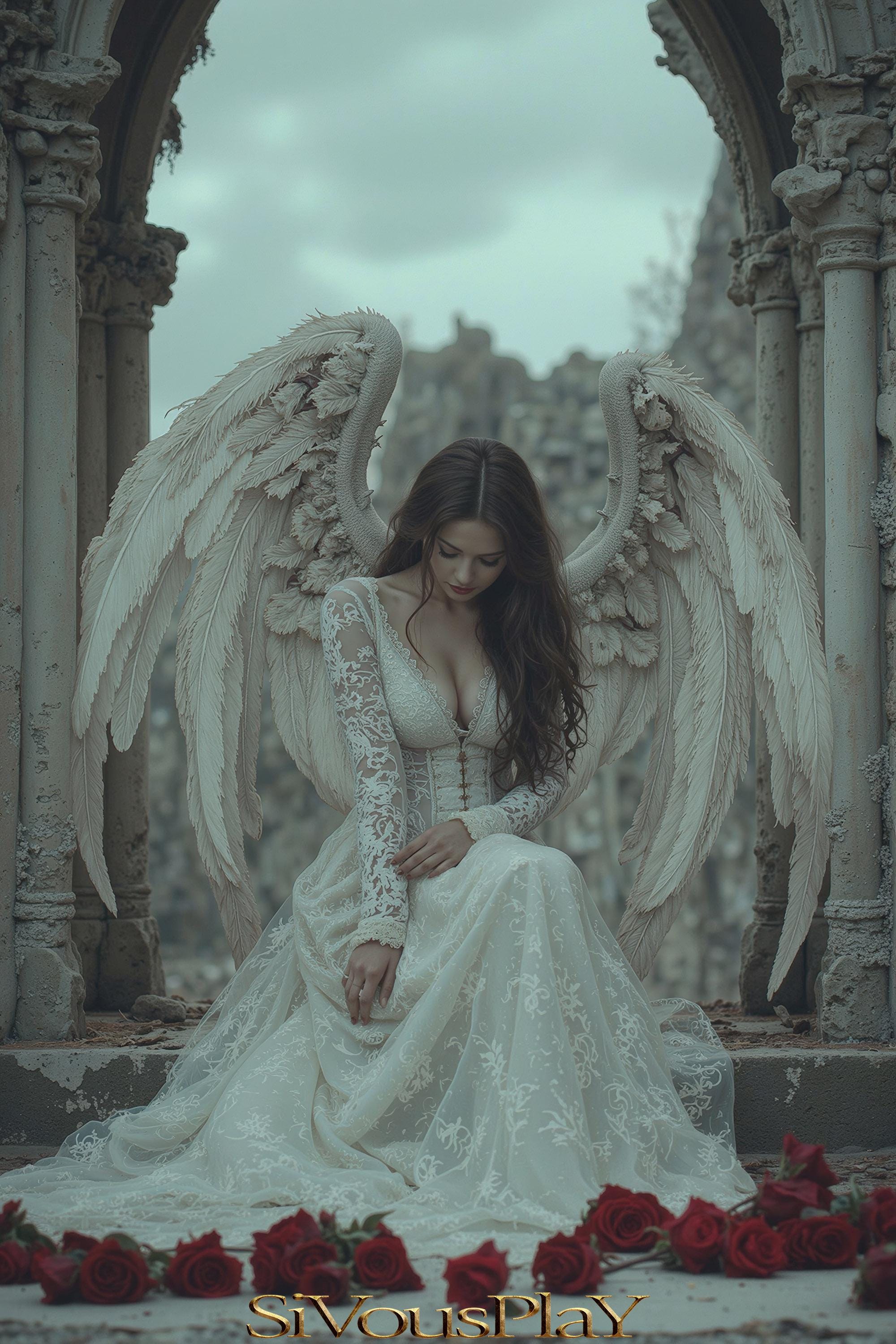 Red Roses - Angels of Mercy Collection #4, Instant Download, Printable ...