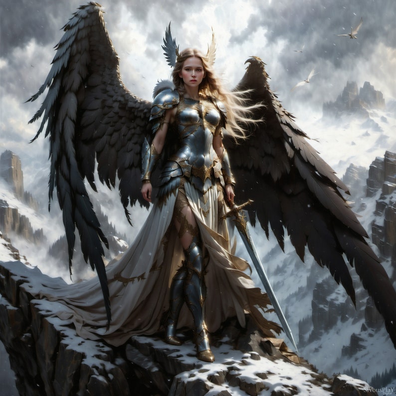 Battle Angels Collection 1, Instant Download, Printable Art, Fantasyart ...