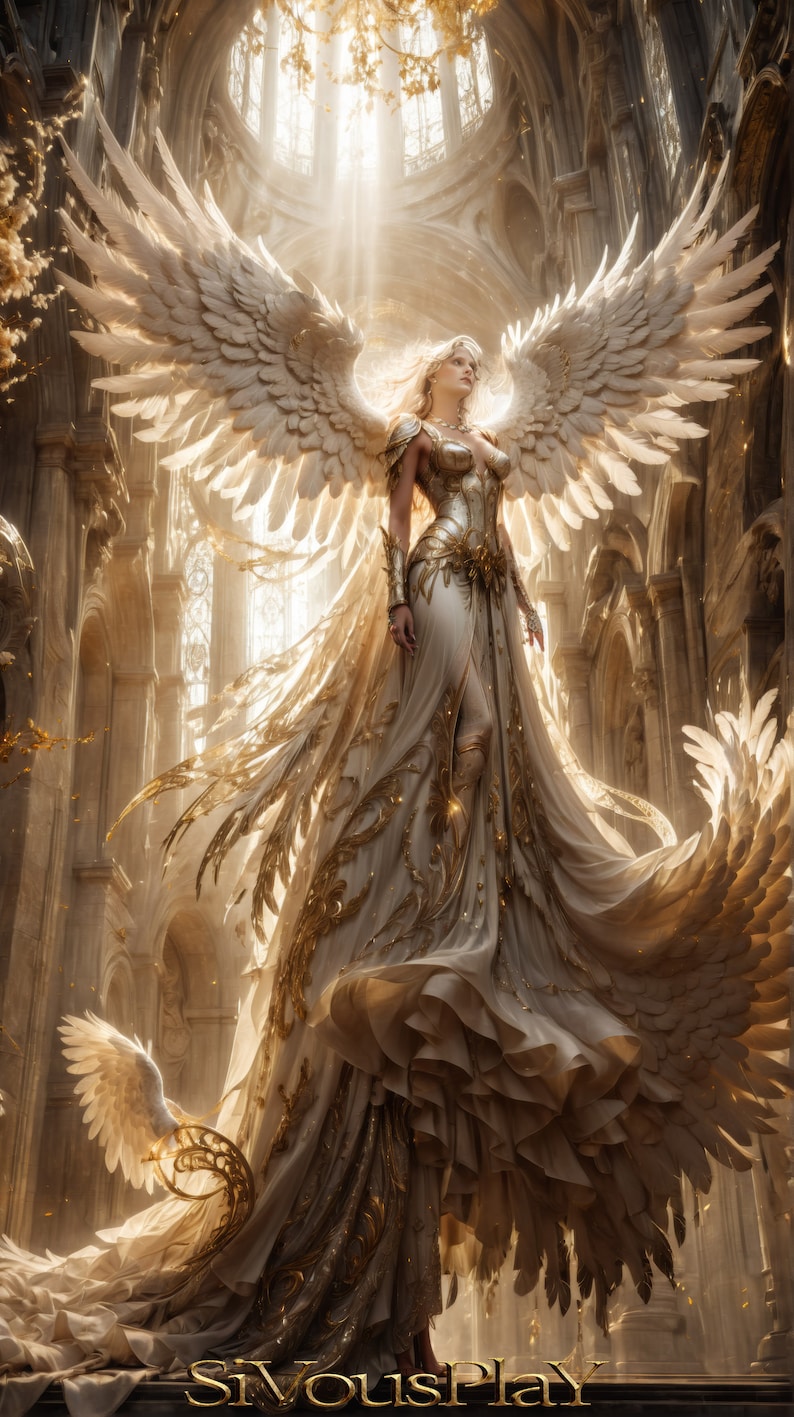 Baroque Angel Art Print: Fantasy Religious Poster (digital Download) - Etsy