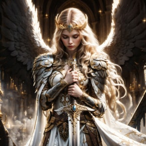 Battle Angels Collection 1, Instant Download, Printable Art, Fantasyart ...