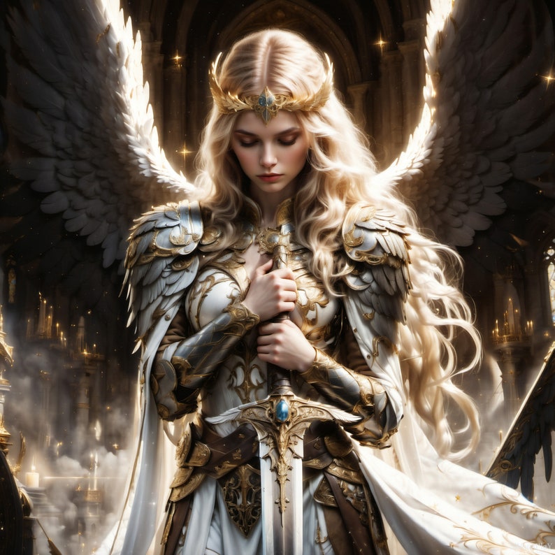 Battle Angels Collection 1, Instant Download, Printable Art, Fantasyart ...