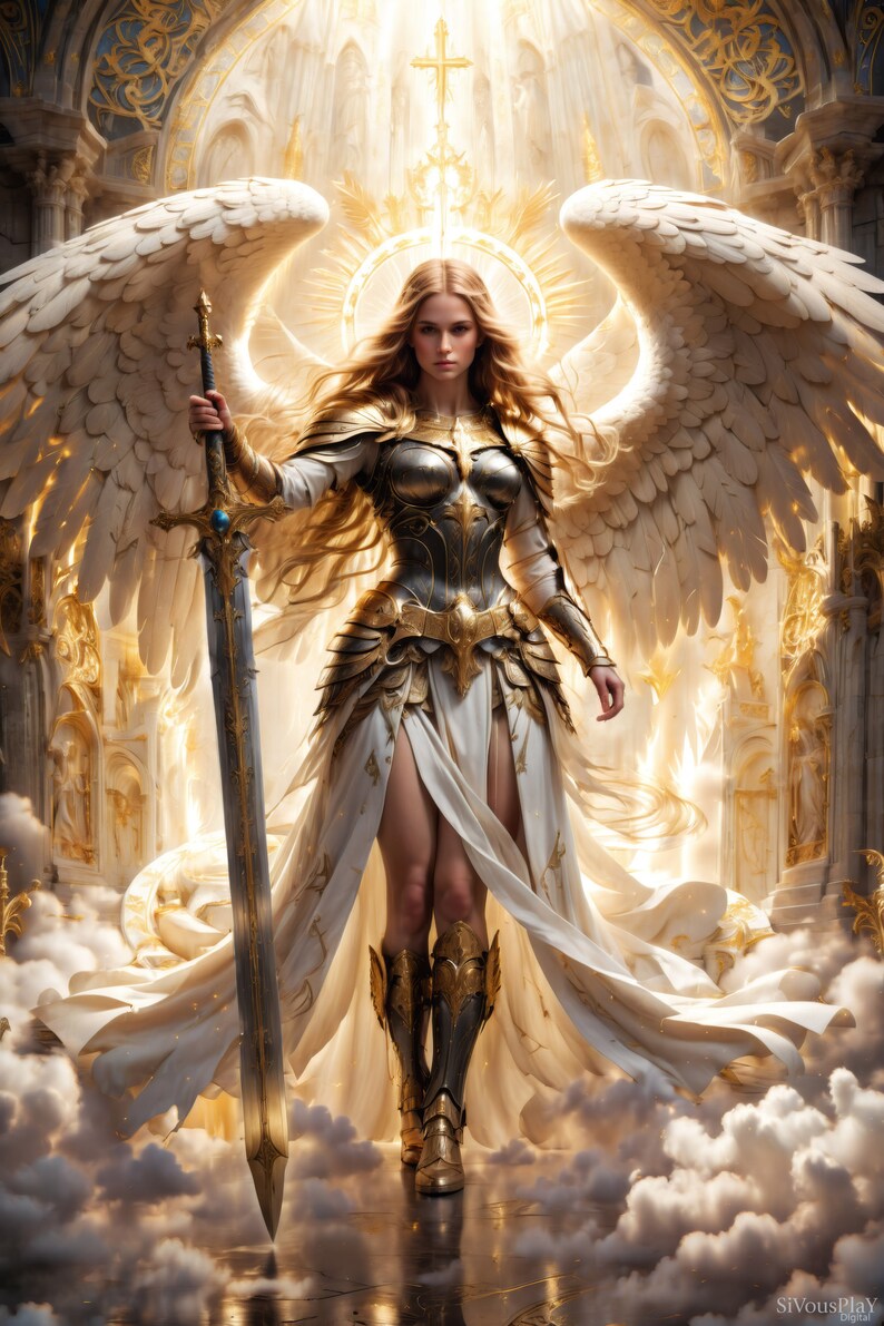 Holy Light Angels Collection #4, Instant Download, Printable Art ...