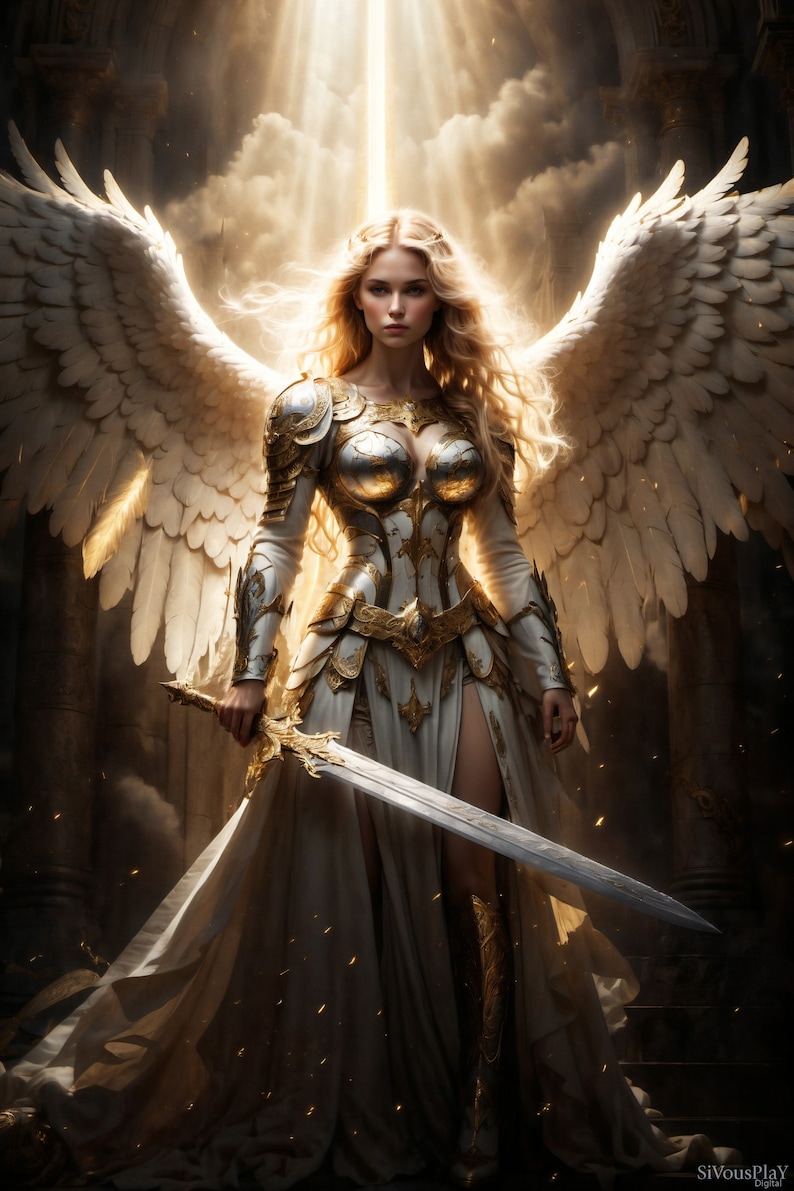 Holy Light Angels Collection 3, Instant Download, Printable Art ...