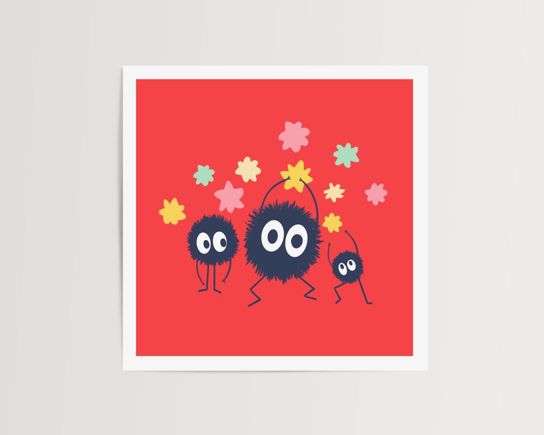 Buy Soot Sprites Fan Art Print, Bright Home Decor, Wall Decoration for ...