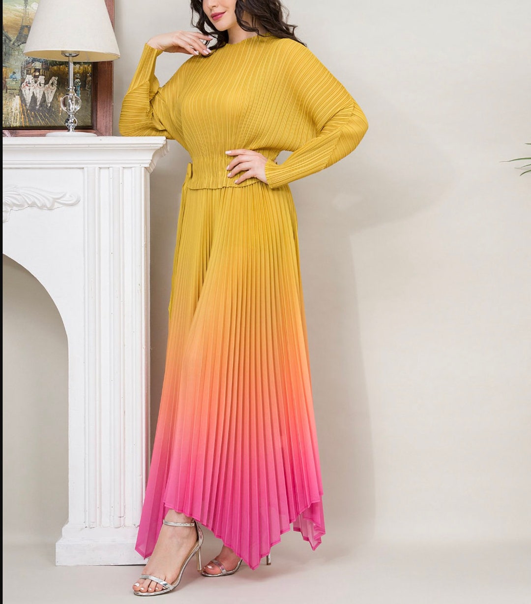 Cecilia Premium Vintage Plisse Inspired French Pleated Stylish - Etsy