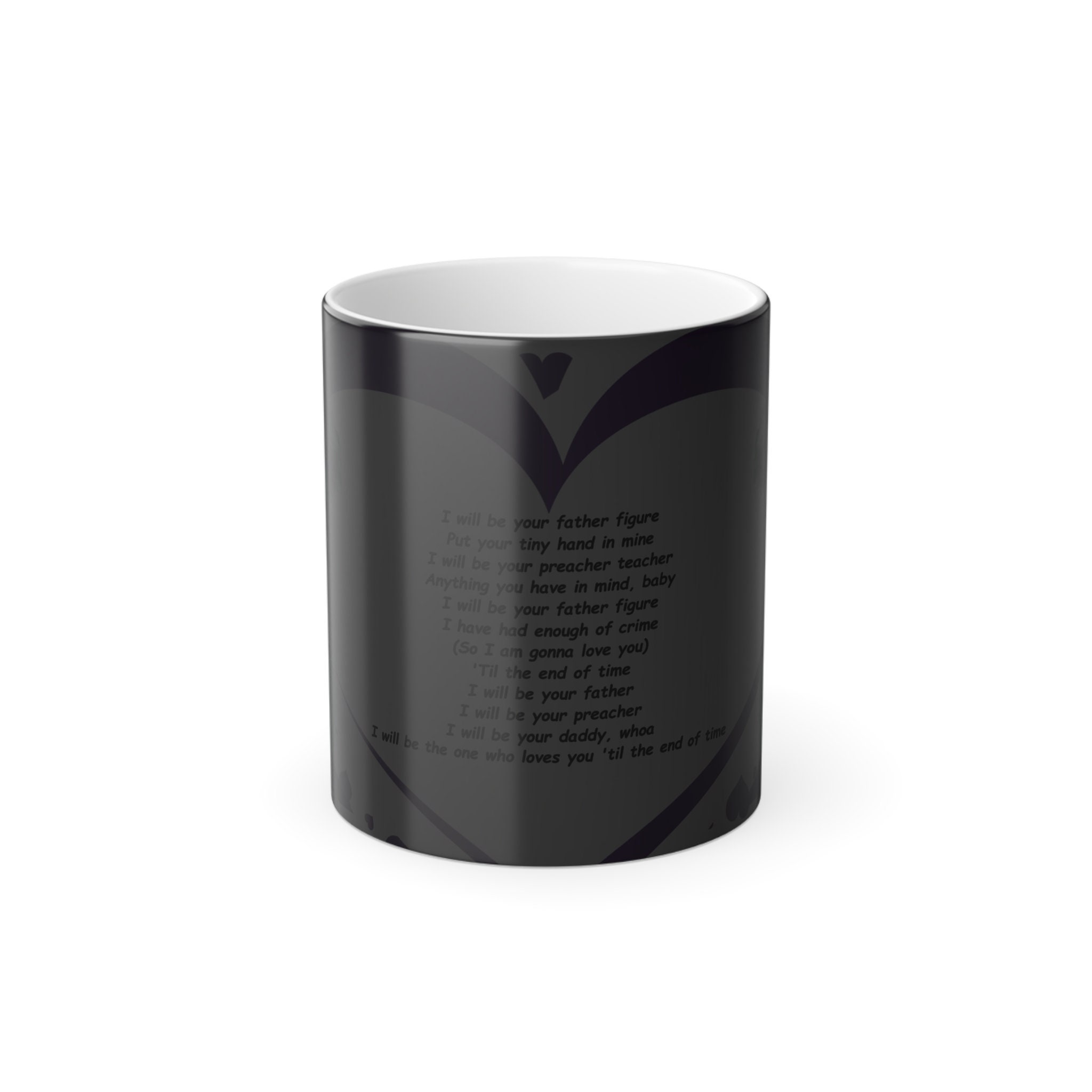 George Michael Father Figure Lyrics Purple Hearts Color Morphing Mug ...