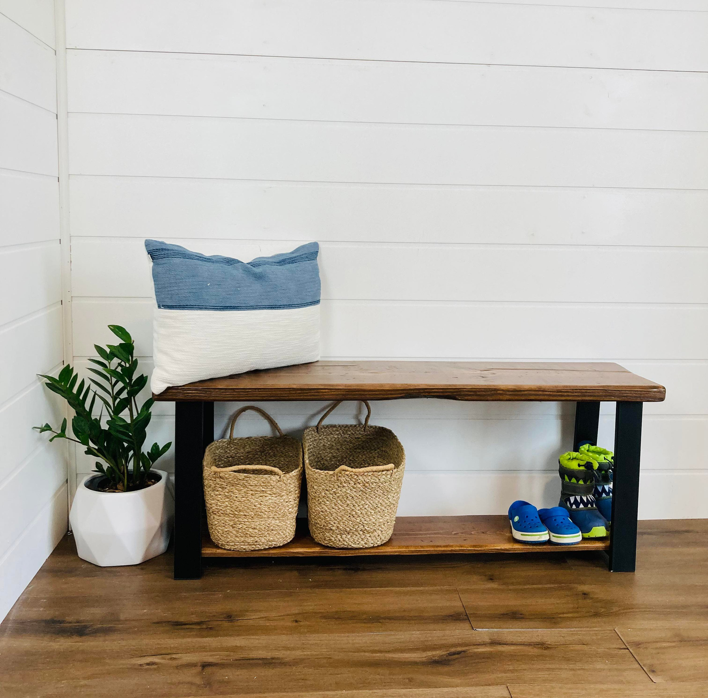 Entryway Bench With Shoe Rack, Shoe Rack, Entryway Organizer, Shoe ...
