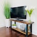 TV Stand Console With Solid Wood, TV Stand, Media Console With Metal ...