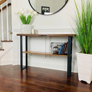 Unique Handmade Console Entryway Table - Sustainable Reclaimed Wood ...