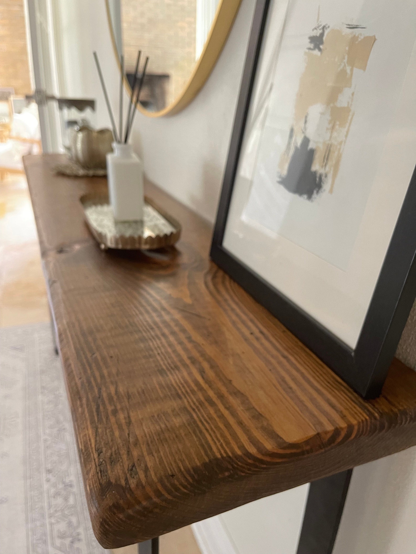 Unique Handmade Console Entryway Table - Sustainable Reclaimed Wood ...