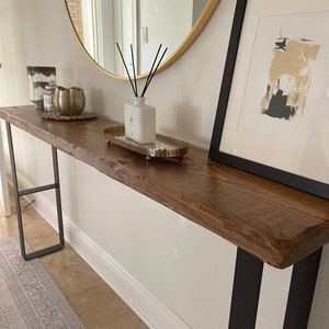 Slim Console Table, Narrow Sofa Table, Handcrafted Entryway Console ...