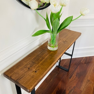 Unique Handmade Console Entryway Table - Sustainable Reclaimed Wood ...