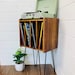 Vintage Style Record Player Stand Handcrafted Wood and Metal Stand for ...