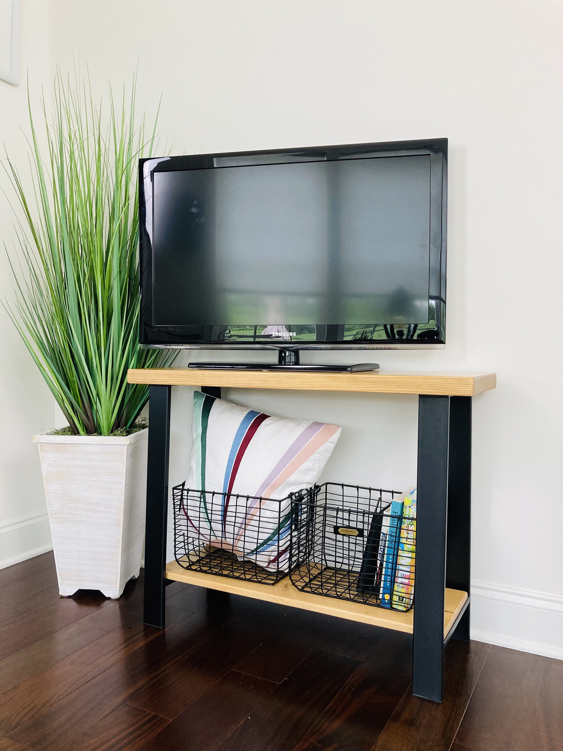 TV Stand Console With Solid Wood TV Stand Media Console With - Etsy