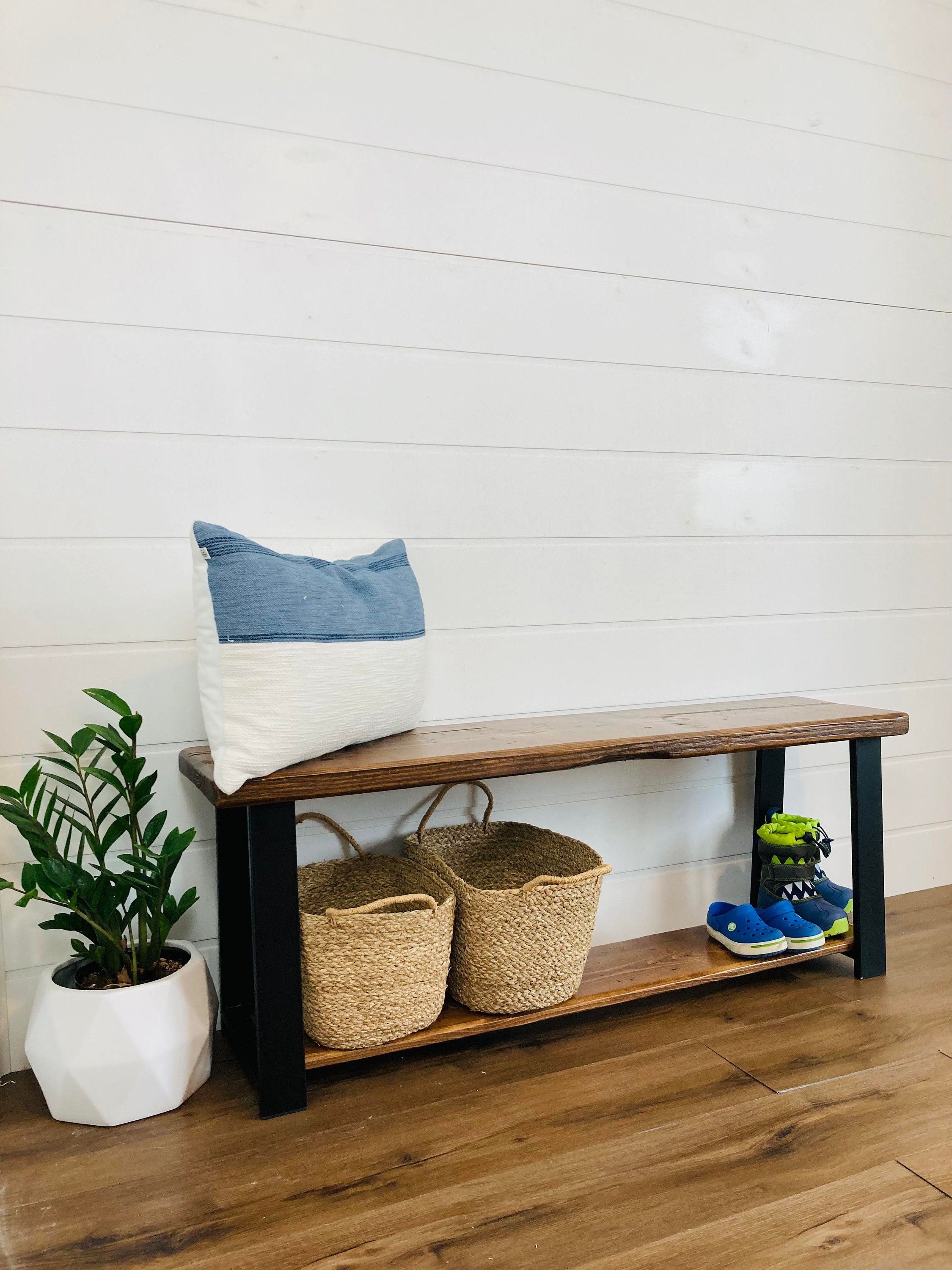 Entryway Bench With Shoe Rack, Shoe Rack, Entryway Organizer, Shoe ...
