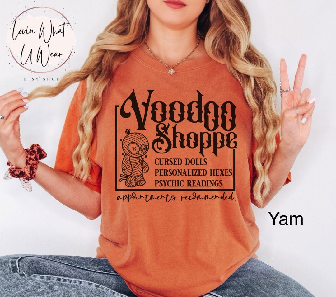 Comfort Colors Voodoo Shoppe Shirt Funny Halloween T-shirt Voodoo Doll ...