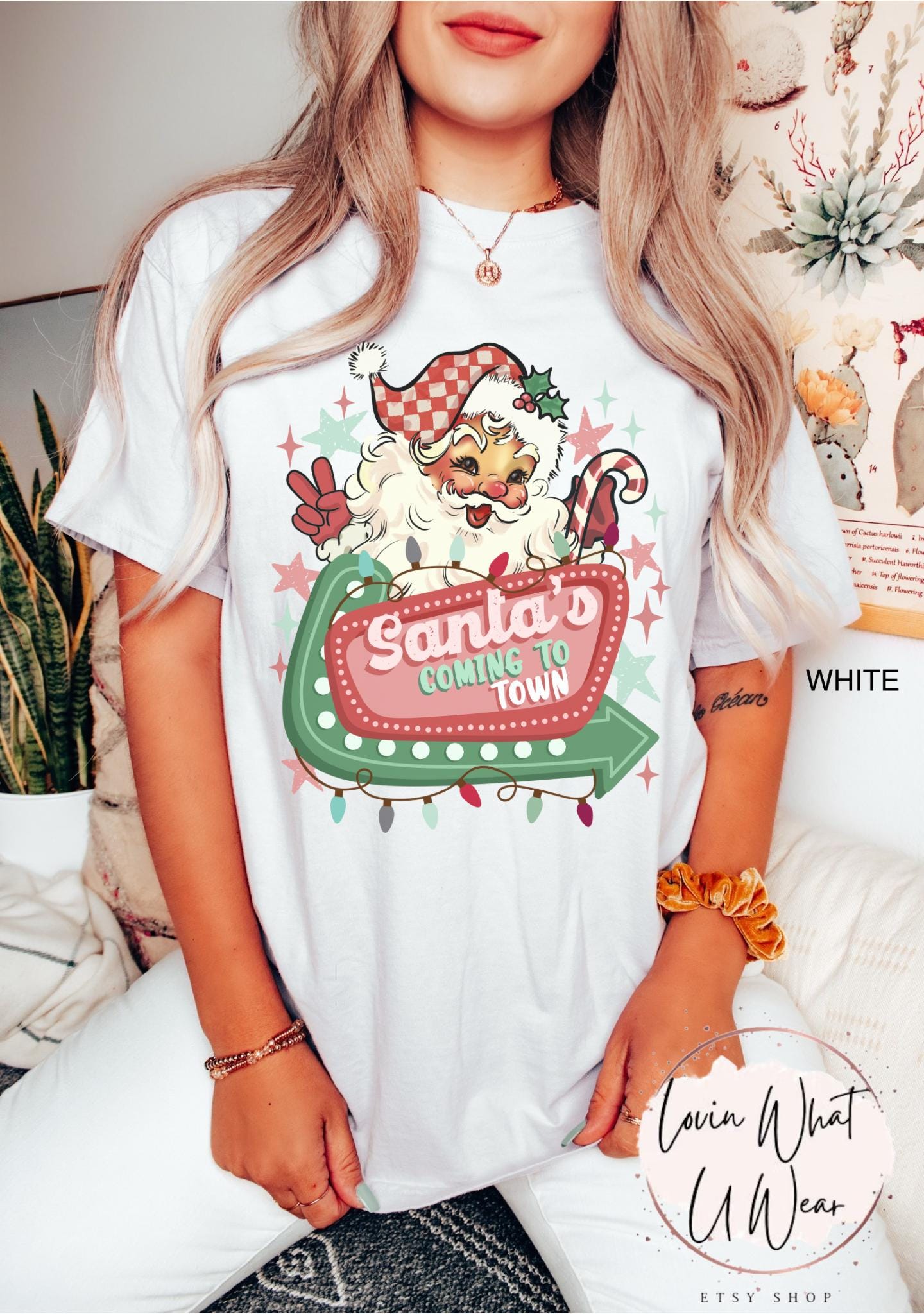 Comfort Colors Retro Santa Shirt Vintage Christmas T-shirt Festive ...