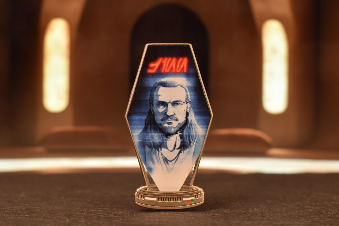 Qui-gon Jinn Holo Enamel Pin - Etsy