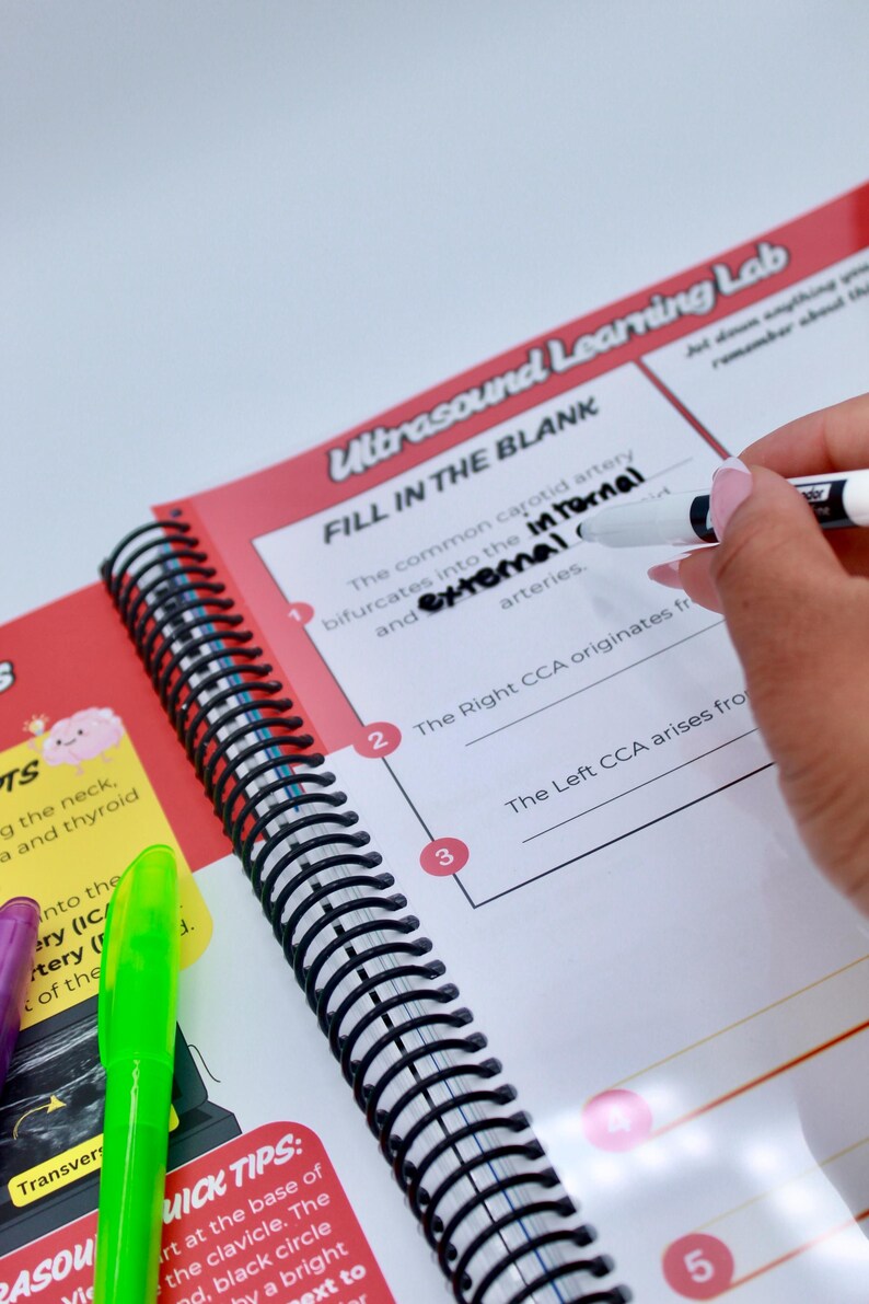 Vascular Ultrasound Workbook – Sono Study Buddy® Spiral Bound Study ...