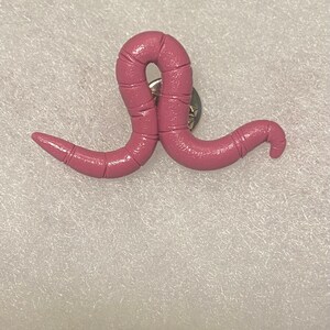 Worm Pin Badge | Bug Pins | Realistic Worm Pin - Etsy