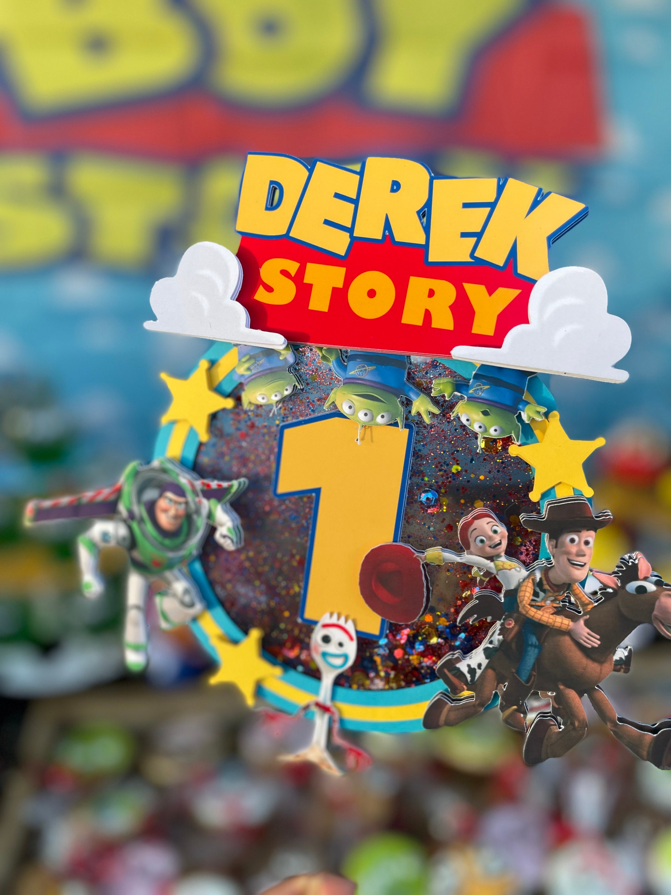 Toy Story 3D Shaker Cake Topper - Etsy