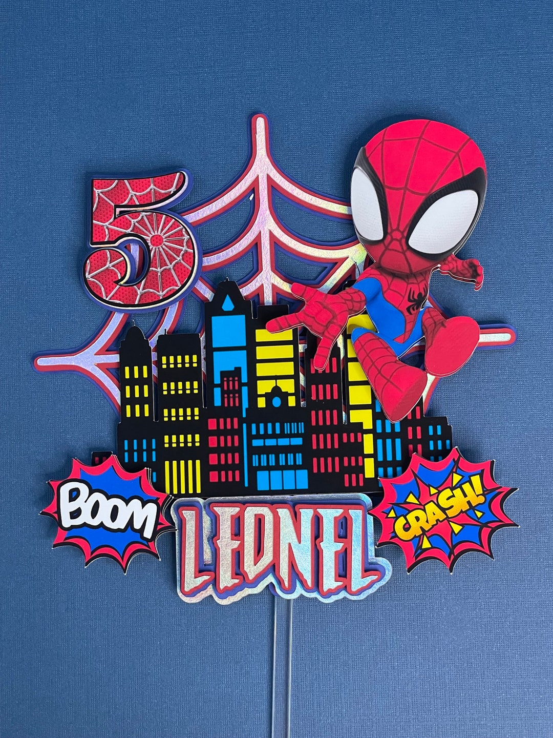 Spidey Inspired 3D Cake Topper - Etsy
