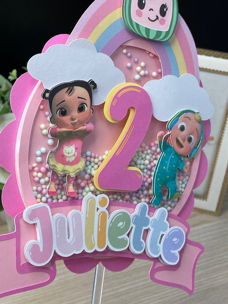 Cocomelon Pink Cake Topper - Etsy Australia