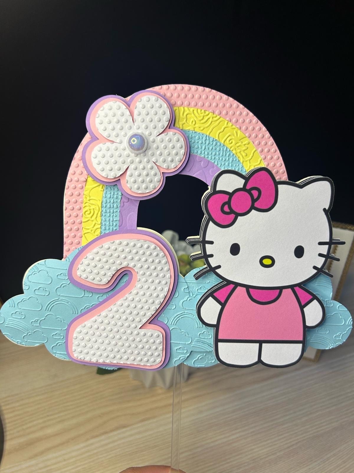 Hk Cake Topper Kitty Inspired Cake Toppper - Etsy